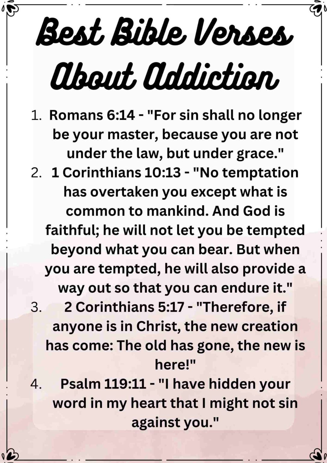 120+ Bible Verses About Addiction [Encouragement] - † ️️ Daily ...