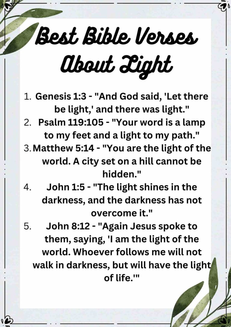 100+ Good Bible Verses About Light - † ️️ Daily Blessings Prayer ️