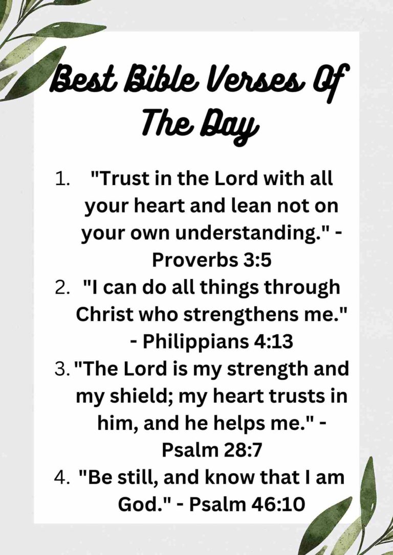 200+ Bible Verses Of The Day [Daily Scripture Reading] - † ️️ Daily ...