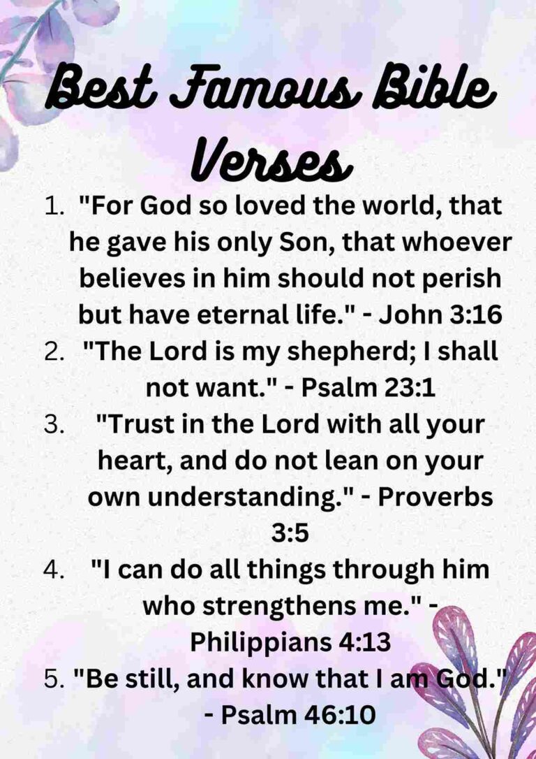100+ Famous Bible Verses [Life, Love, Faith, Strength] - † ️️ Daily ...