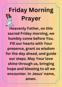 30+ Best Friday Prayer [Morning, Evening, Night] - † ️️ Daily Blessings ...