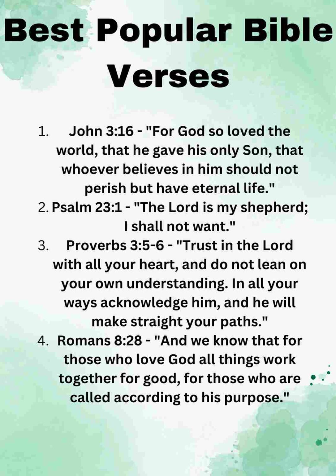 150+ Popular Bible Verses - Popular Scripture - † ️️ Daily Blessings ...
