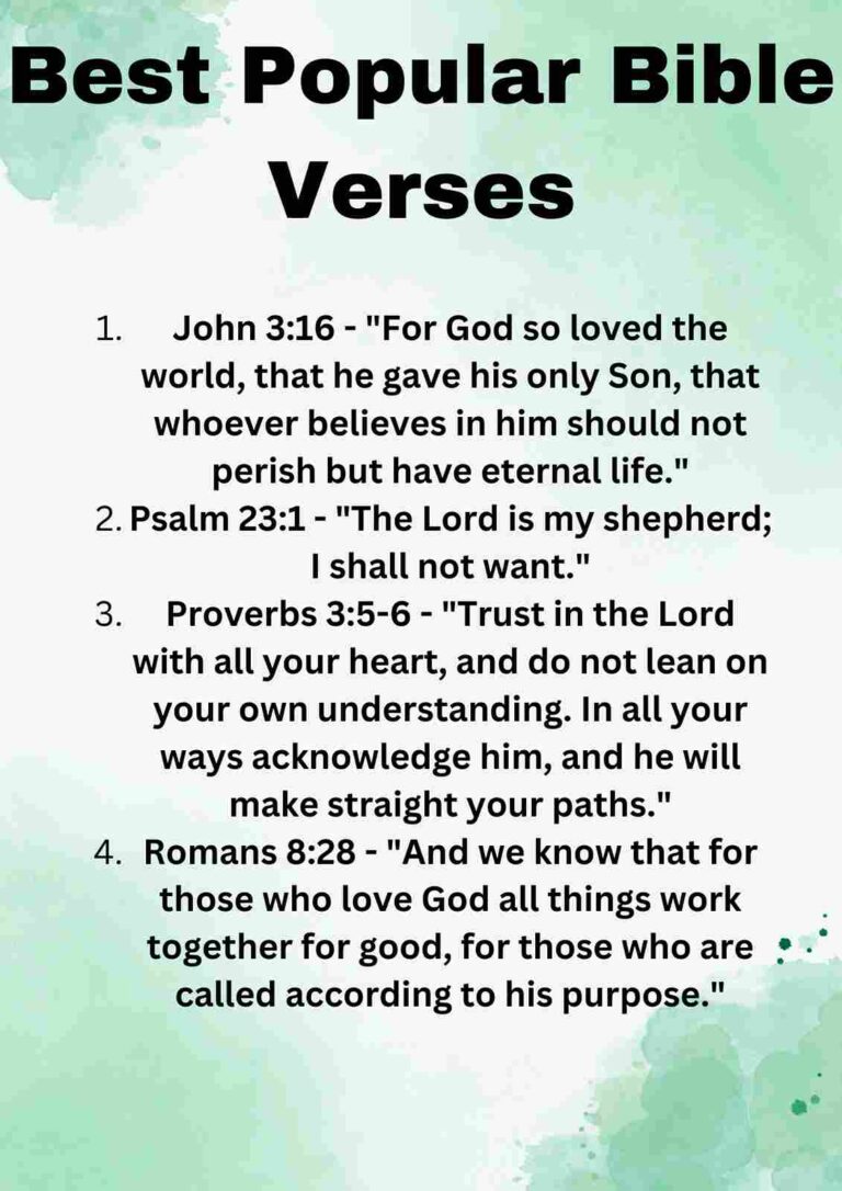 150+ Popular Bible Verses - Popular Scripture - † ️️ Daily Blessings ...