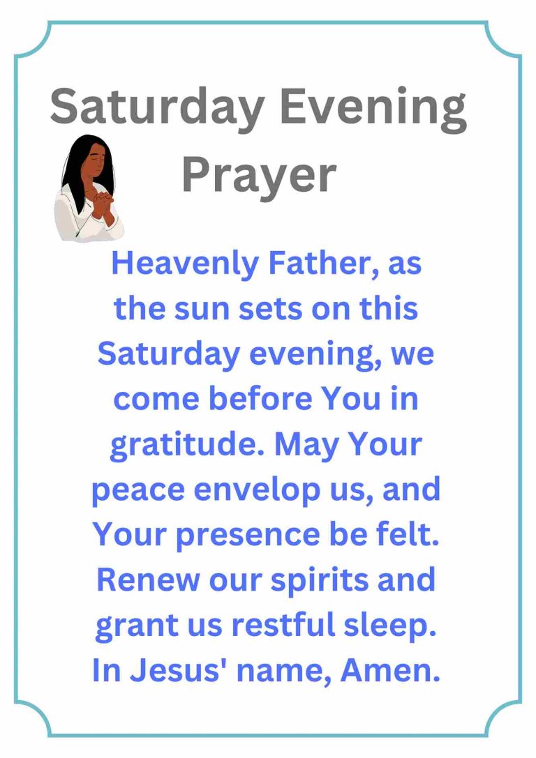 30+ Best Saturday Prayer [Morning, Evening, Night] - † ️️ Daily ...