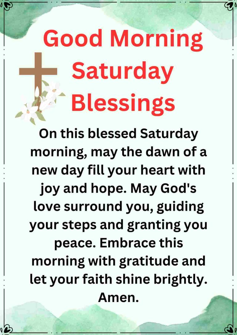 30+ Saturday Blessings Quotes & Images [Saturday Morning] - † ️️ Daily ...