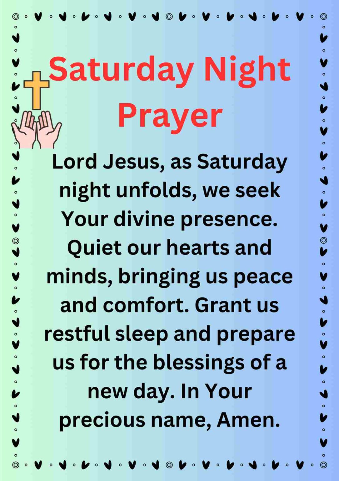 30+ Best Saturday Prayer [Morning, Evening, Night] - † ️️ Daily ...