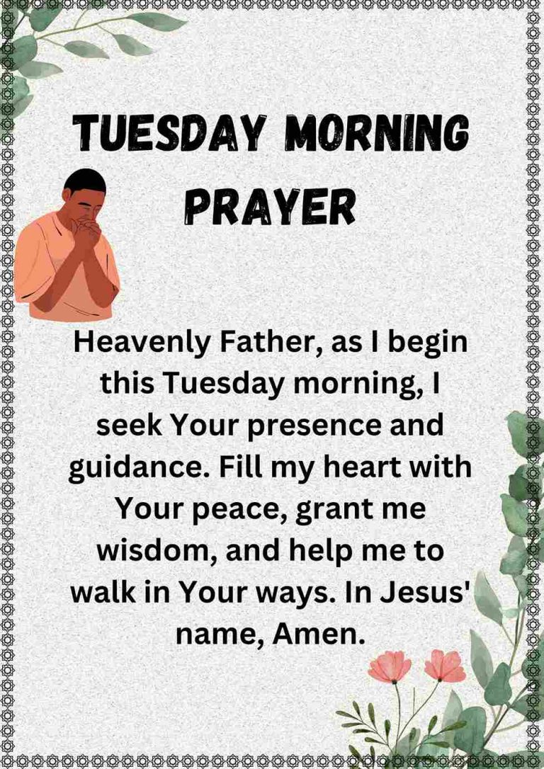 30+ Best Tuesday Prayer [Morning, Evening, Night] - † ️️ Daily ...