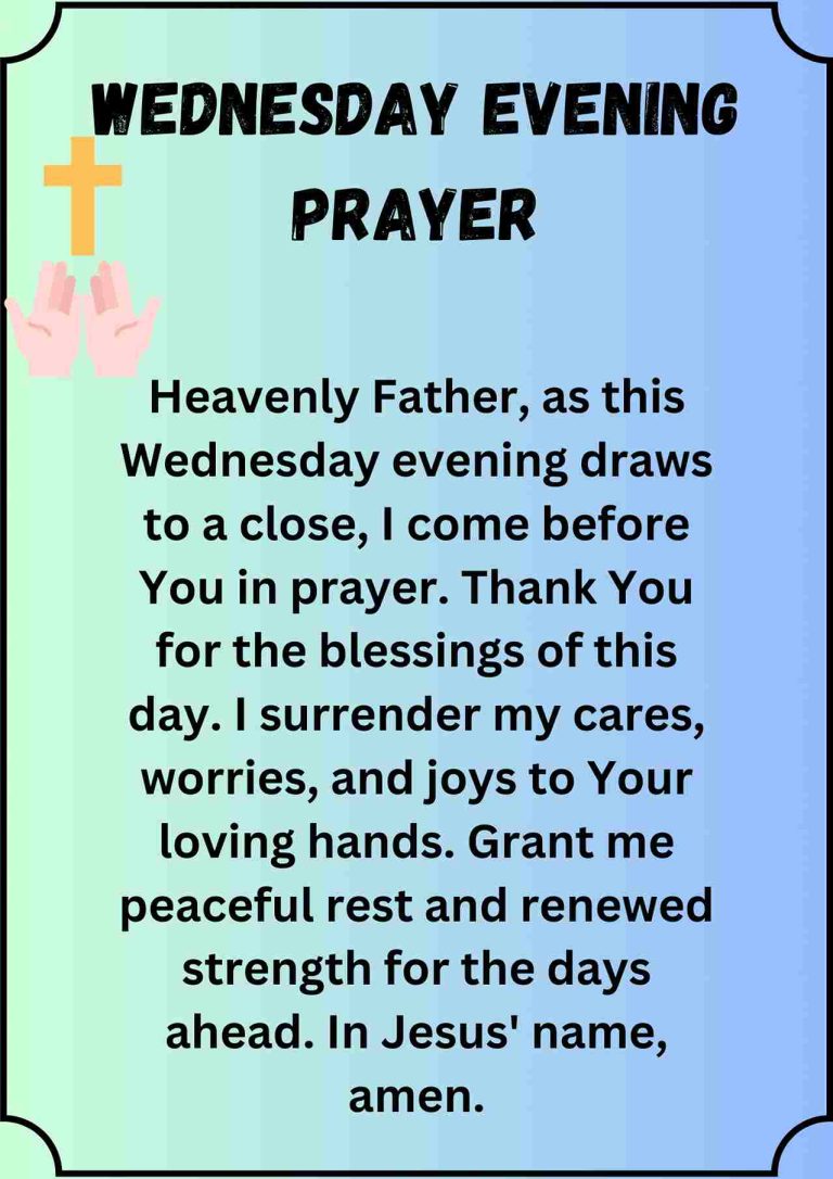 30+ Best Wednesday Prayer [Morning, Evening, Night] - † ️️ Daily ...