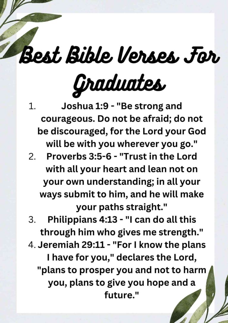 70+ Bible Verses For Graduates (Encouraging) - † ️️ Daily Blessings ...