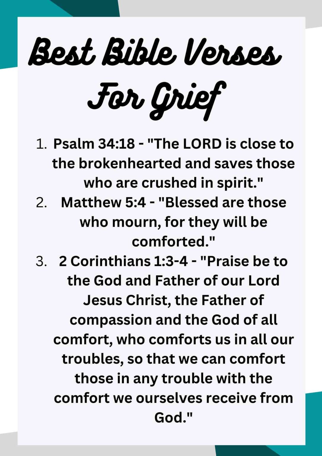 150+ Bible Verses For Grief (Comfort In Loss) - † ️️ Daily Blessings ...