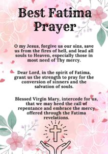 200+ Fatima Prayer [Our Lady Of Fatima] - † ️️ Daily Blessings Prayer ️