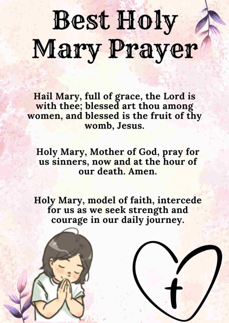 100+ Holy Mary Prayer [Mother Of God Prayer] - † ️️ Daily Blessings ...
