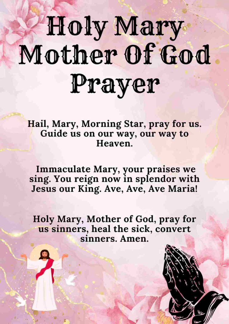 100+ Holy Mary Prayer [Mother Of God Prayer] - † ️️ Daily Blessings ...