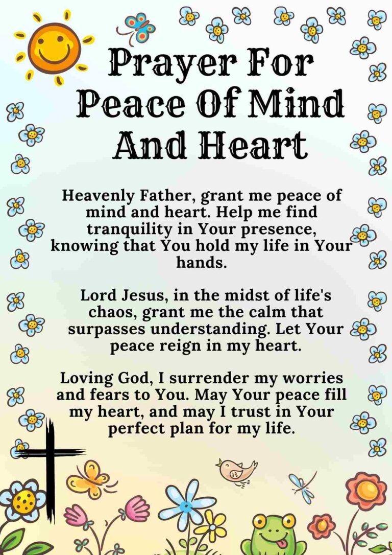 150+ Prayer For Peace Of Mind [Heart, Inner Peace] - † ️️ Daily ...