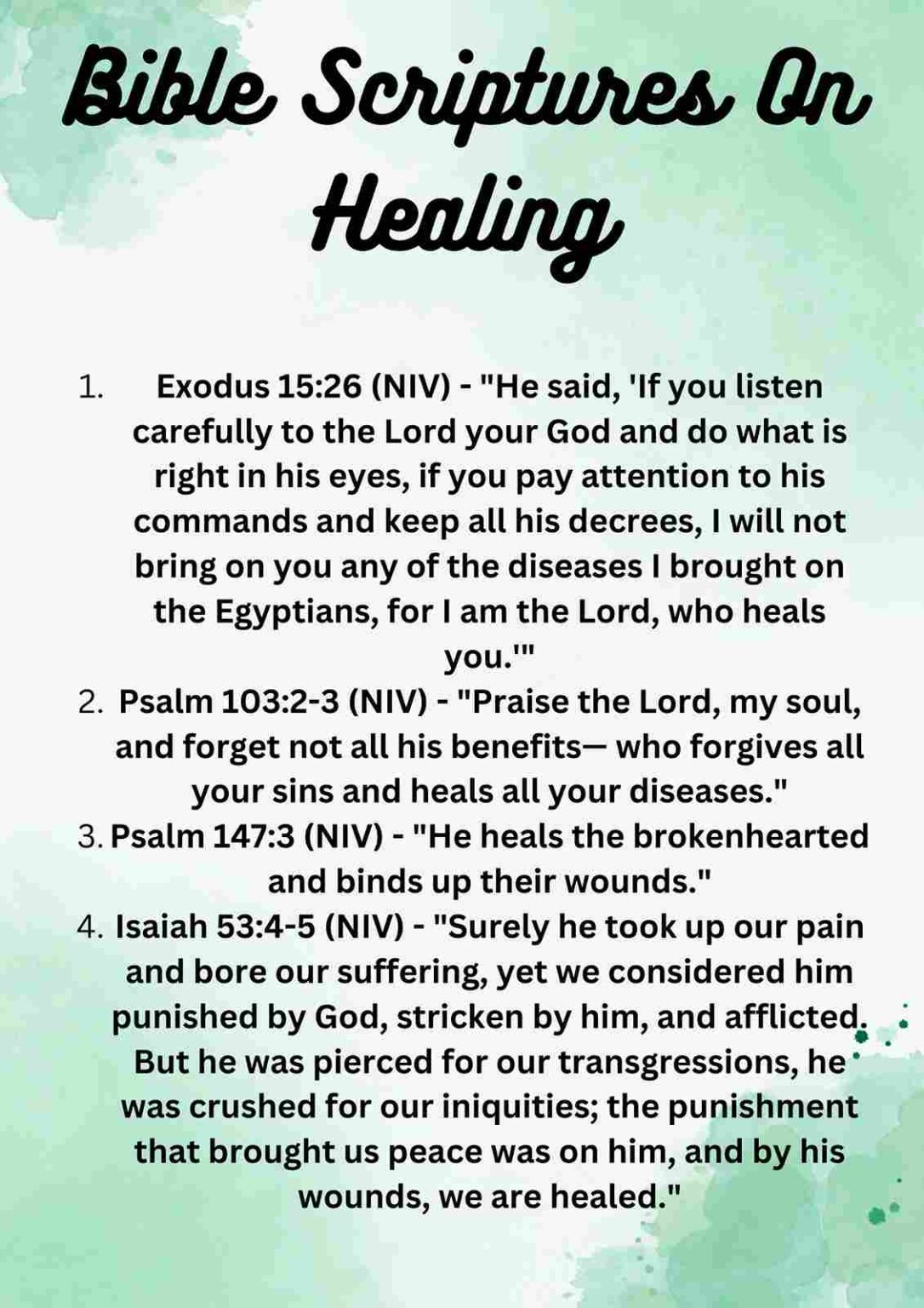 200+ Healing Scriptures In The Bible - † ️️ Daily Blessings Prayer ️