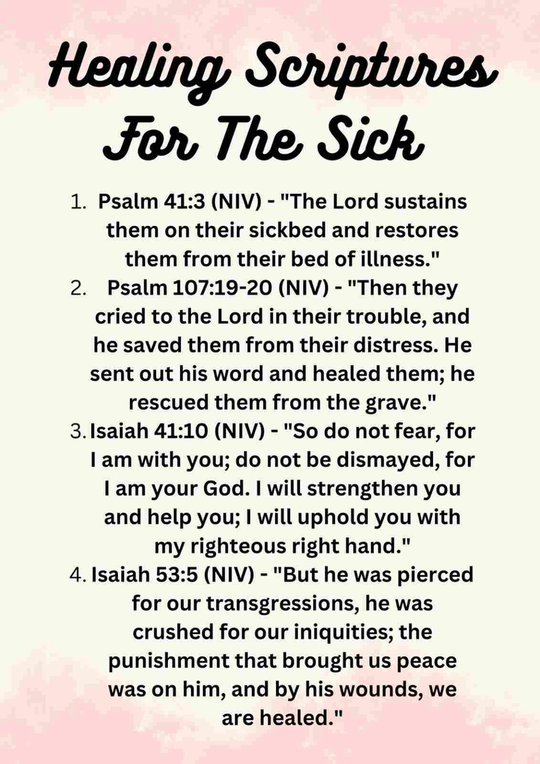 200+ Healing Scriptures In The Bible - † ️️ Daily Blessings Prayer ️