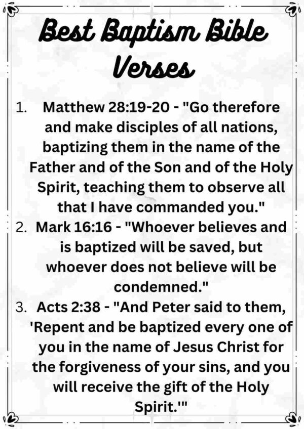 80+ Baptism Bible Verses [Salvation, Water] - † ️️ Daily Blessings Prayer ️