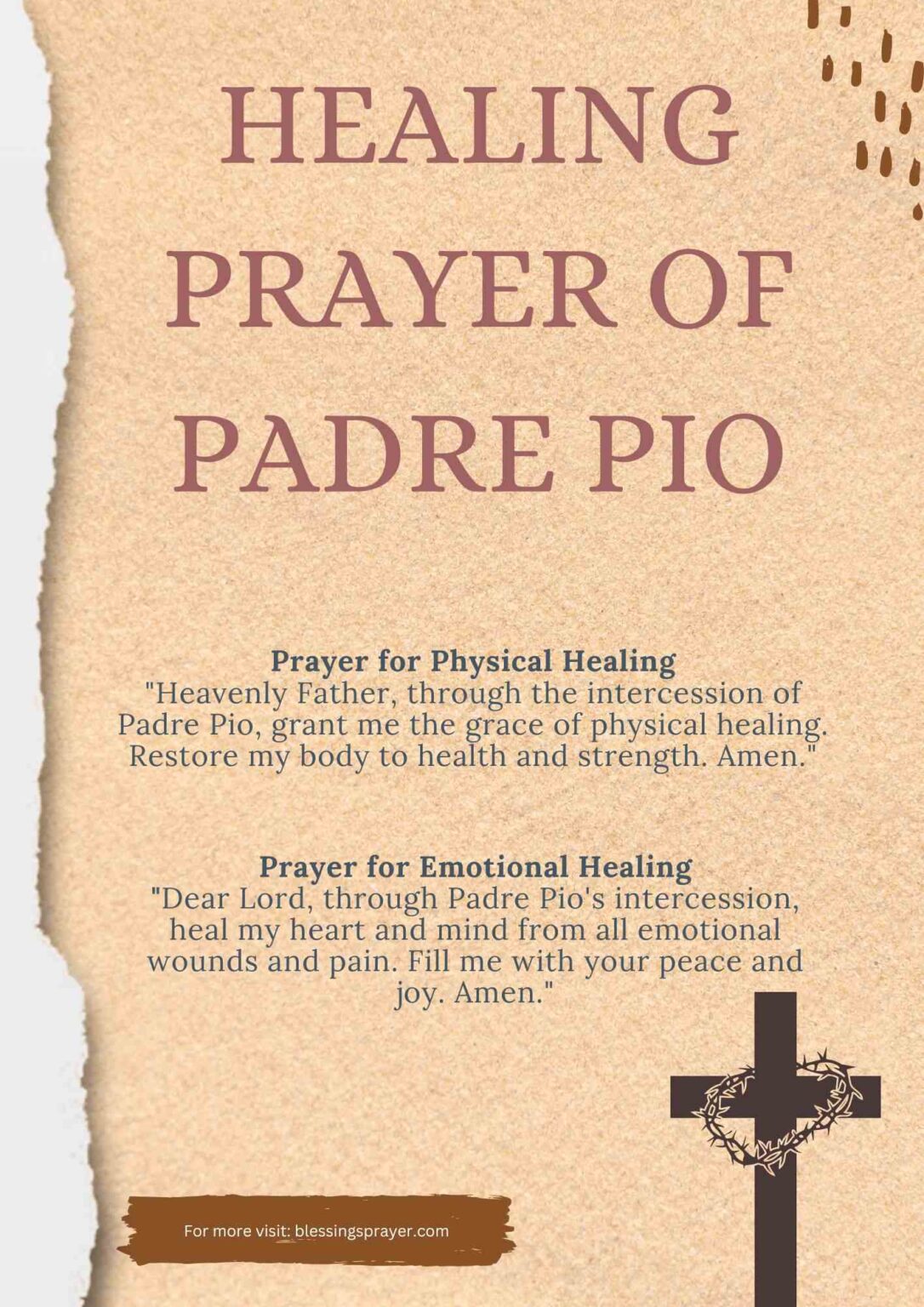 Healing Prayer of Padre Pio (Miracles) - † ️️ Daily Blessings Prayer ️