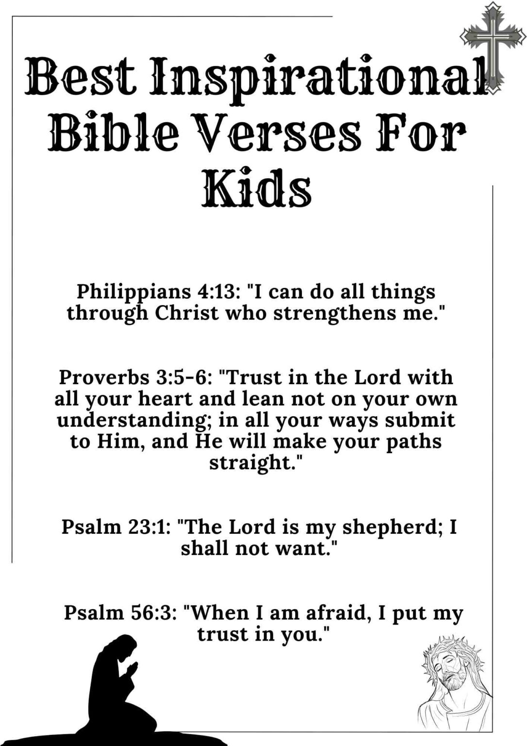 50 Inspirational Bible Verses For Kids Inspiring Verses ôçá å å Daily