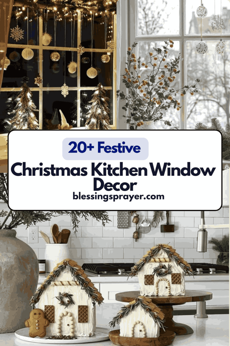 20+ Festive Christmas Kitchen Window Decor - † ️️ Daily Blessings Prayer ️