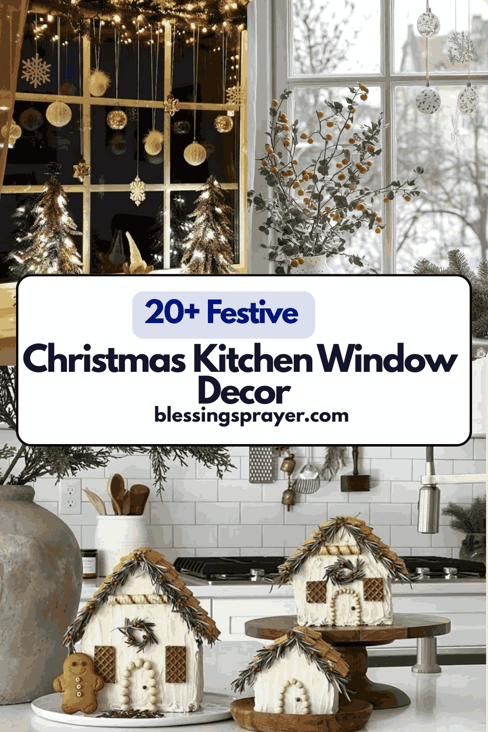 20+ Festive Christmas Kitchen Window Decor - † ️️ Daily Blessings Prayer ️