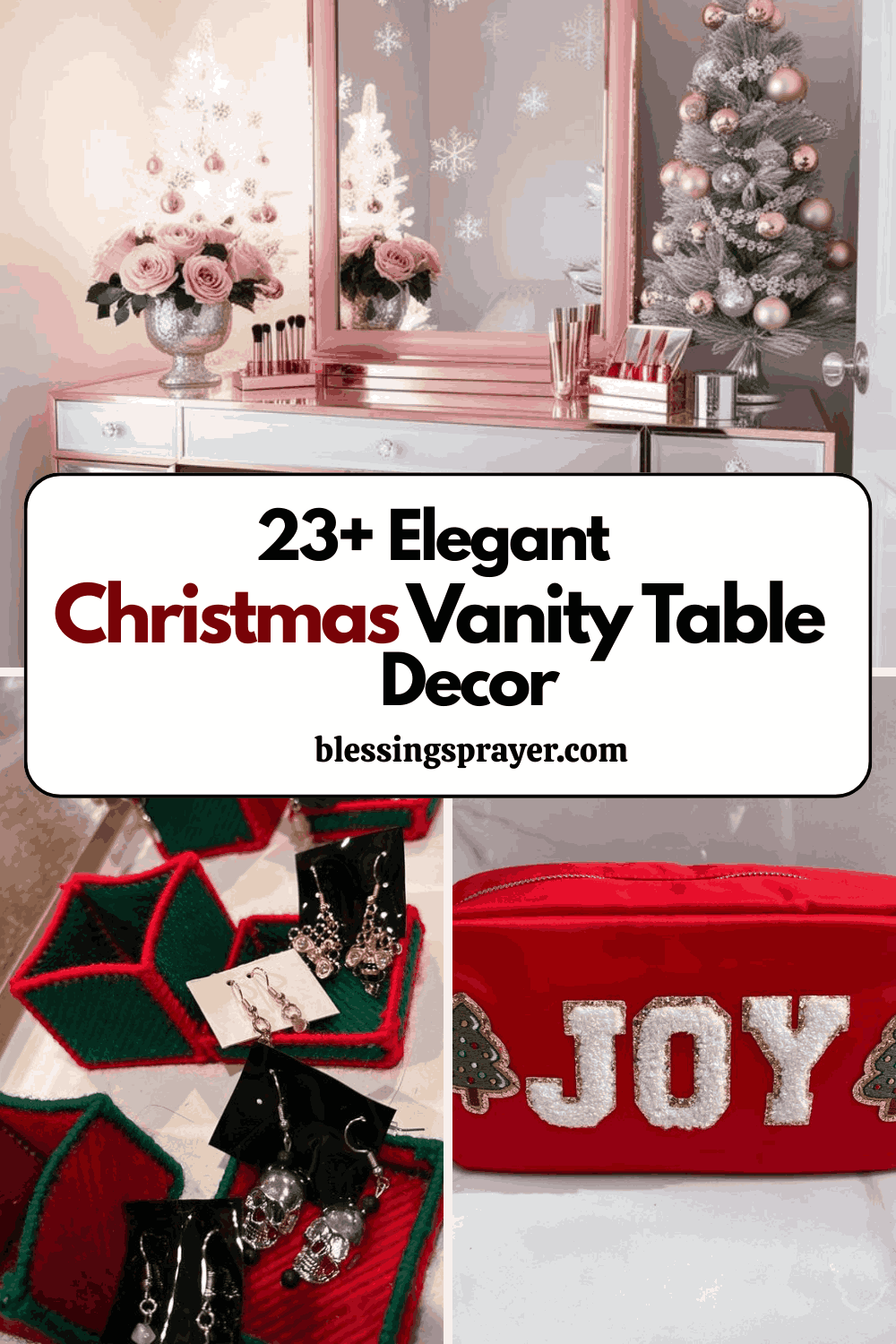 23+ Elegant Christmas Vanity Table Decor - † ️️ Daily Blessings Prayer ️