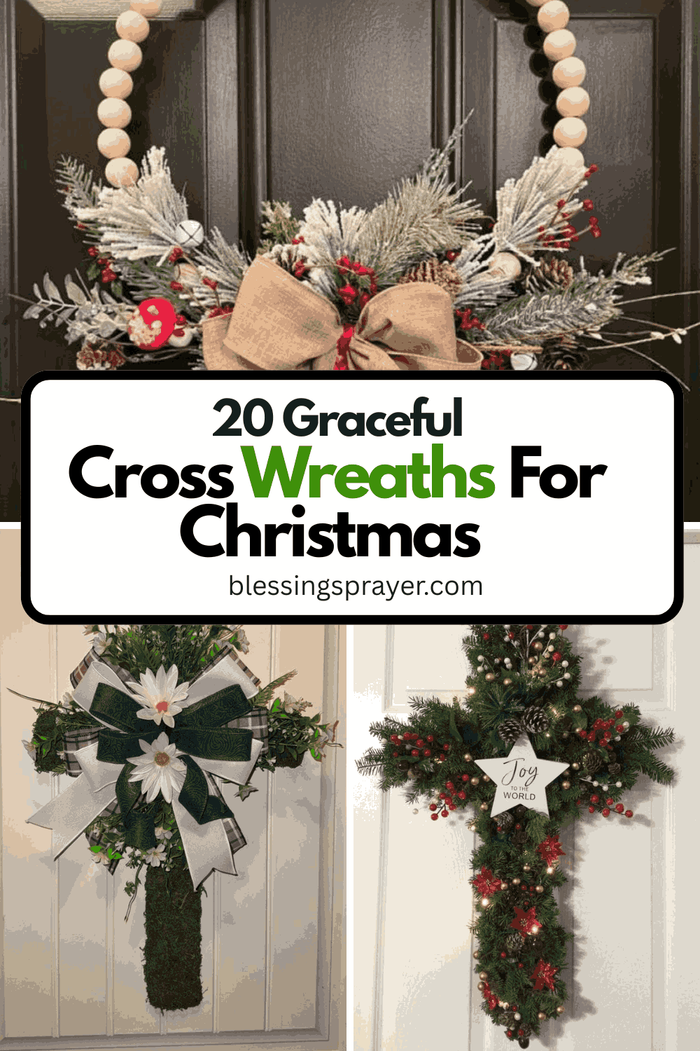 20 Graceful Cross Wreaths For Christmas - † ️️ Daily Blessings Prayer ️