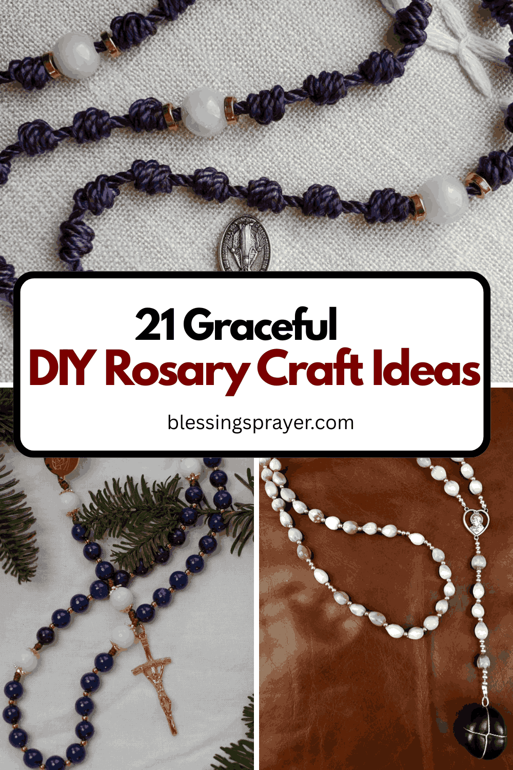 21 Graceful DIY Rosary Craft Ideas - † ️️ Daily Blessings Prayer ️