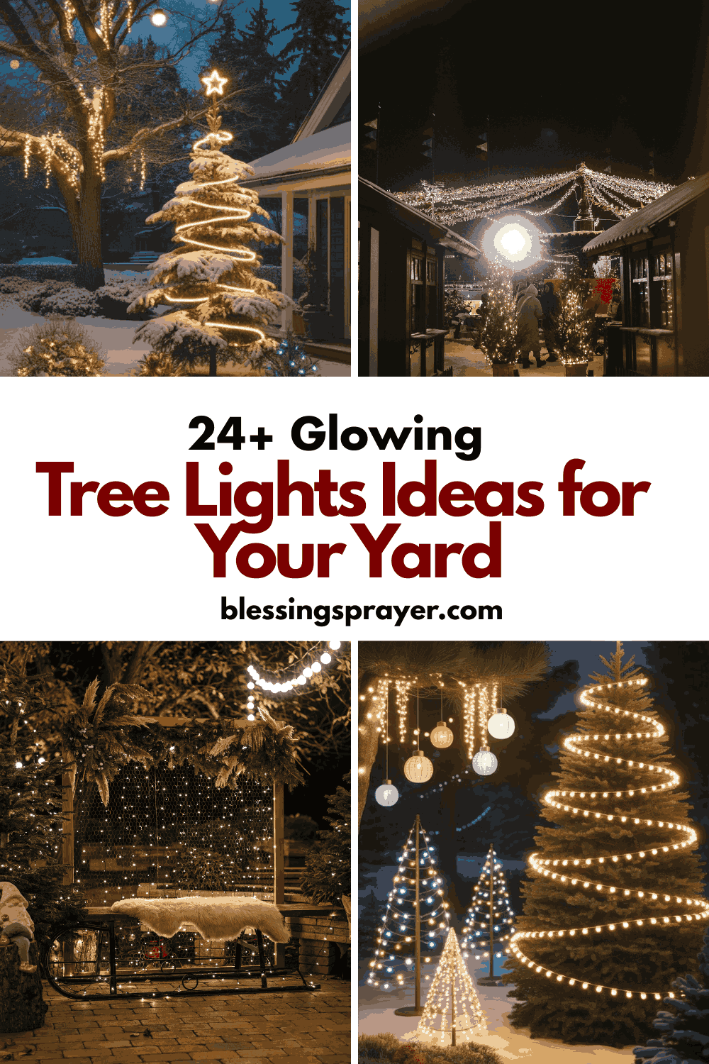 24+ Glowing Tree Lights Ideas for Your Yard - † ️️ Daily Blessings Prayer ️