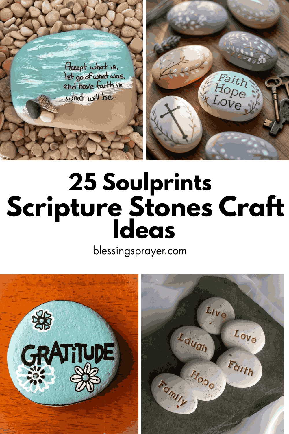 25 Soulprints Scripture Stones Craft Ideas - † ️️ Daily Blessings Prayer ️