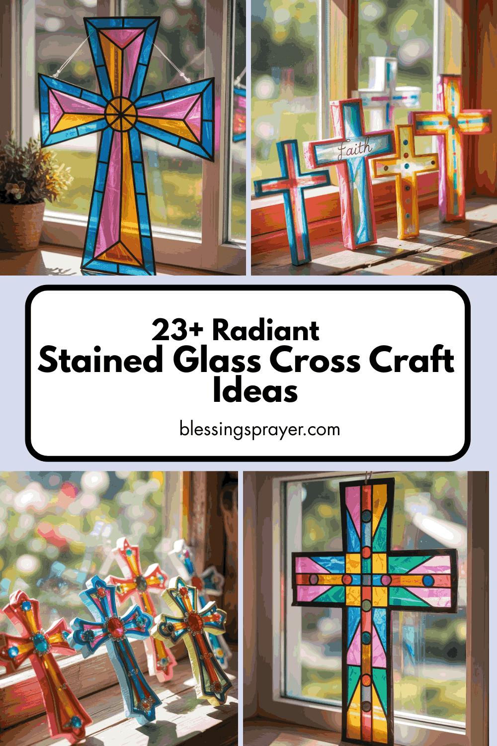 23+ Radiant Stained Glass Cross Craft ideas - † ️️ Daily Blessings Prayer ️