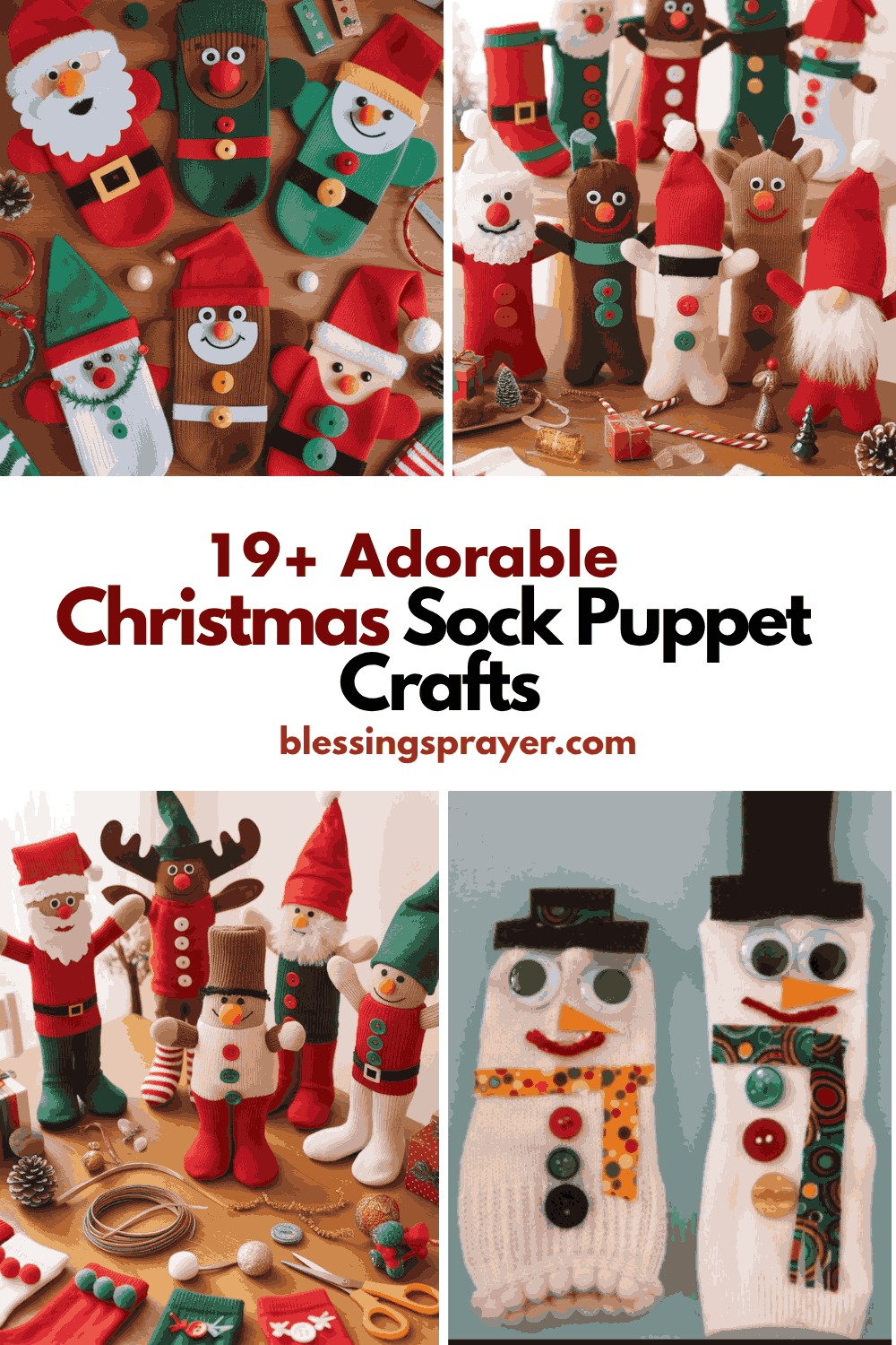 19+ Adorable Christmas Sock Puppet Crafts - † ️️ Daily Blessings Prayer ️