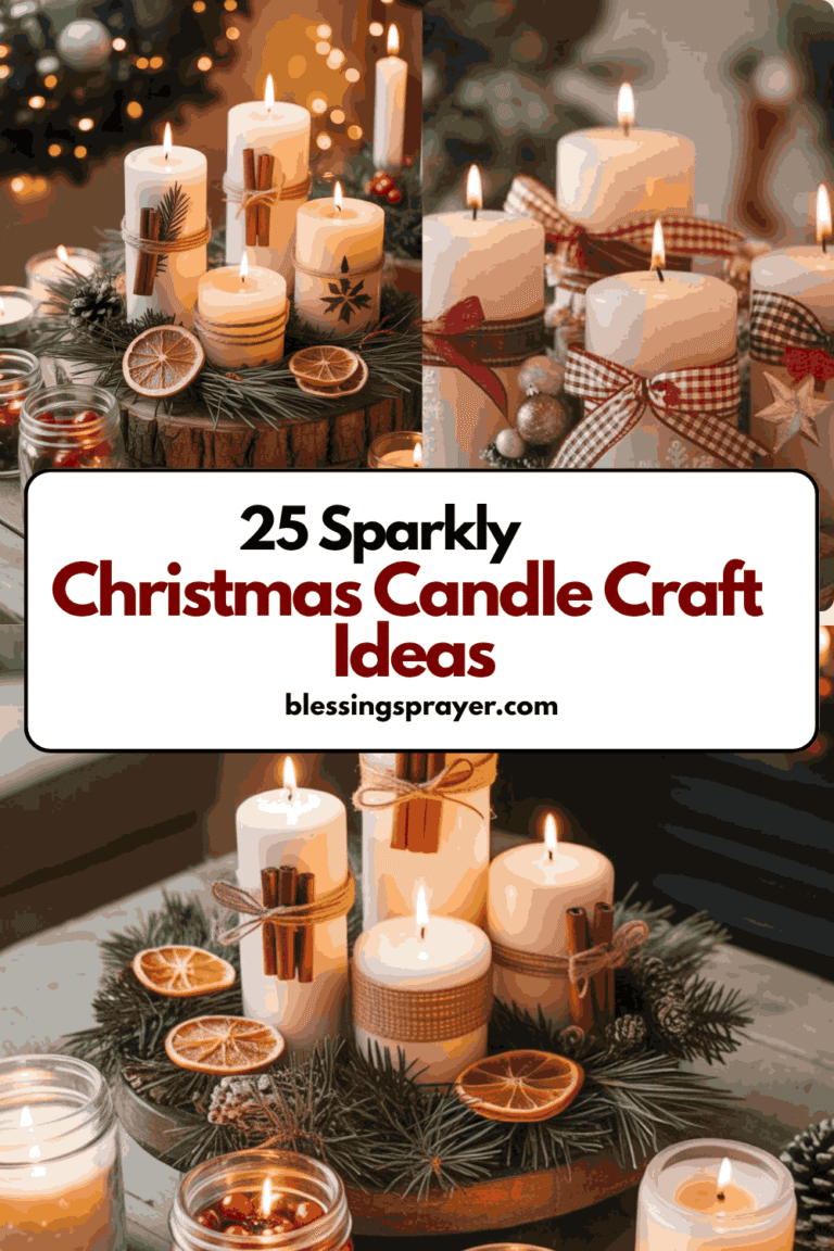 25 Sparkly Christmas Candle Craft Ideas - † ️️ Daily Blessings Prayer ️