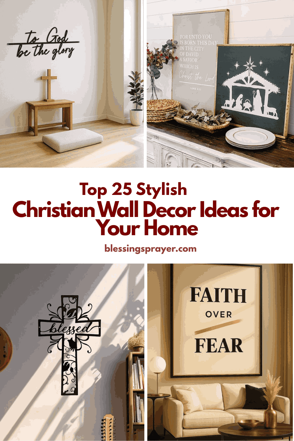 Top 25 Stylish Christian Wall Decor Ideas for Your Home - † ️️ Daily ...