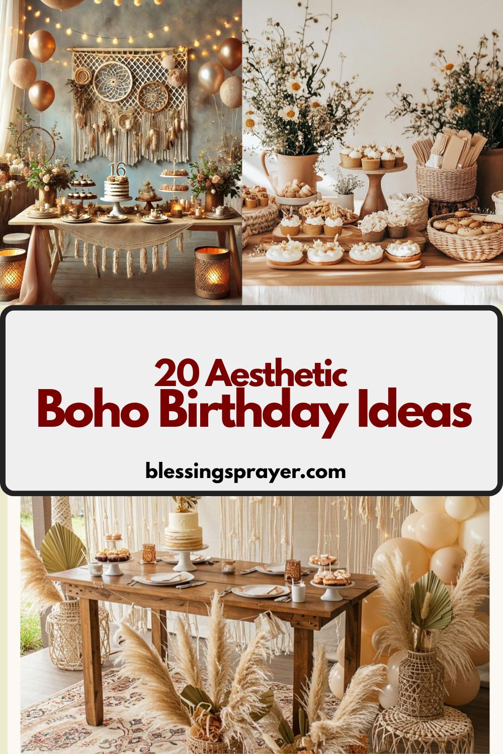 20 Aesthetic Boho Birthday Ideas - † ️️ Daily Blessings Prayer ️