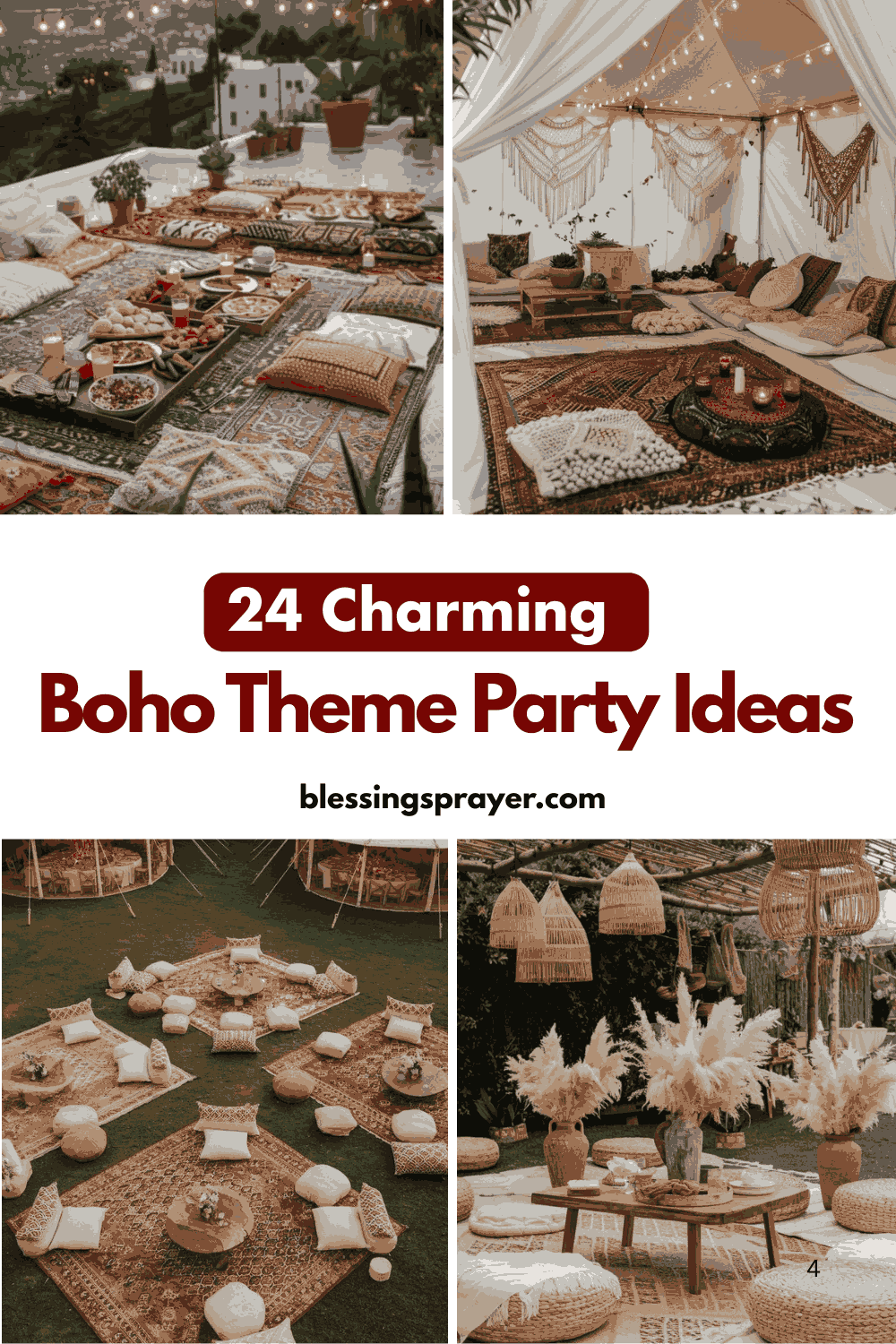 24 Charming Boho Theme Party Ideas - † ️️ Daily Blessings Prayer ️