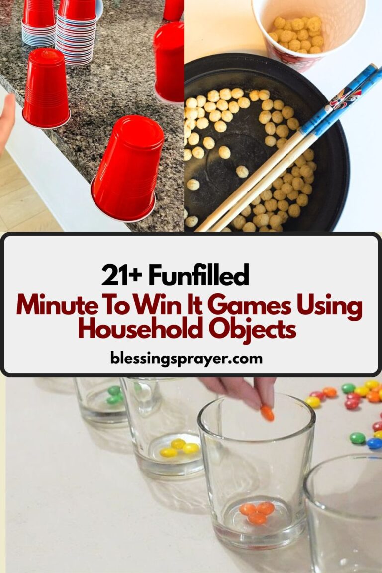 21+ Funfilled Minute To Win It Games Using Household Objects - † ️️ Daily Blessings Prayer ️
