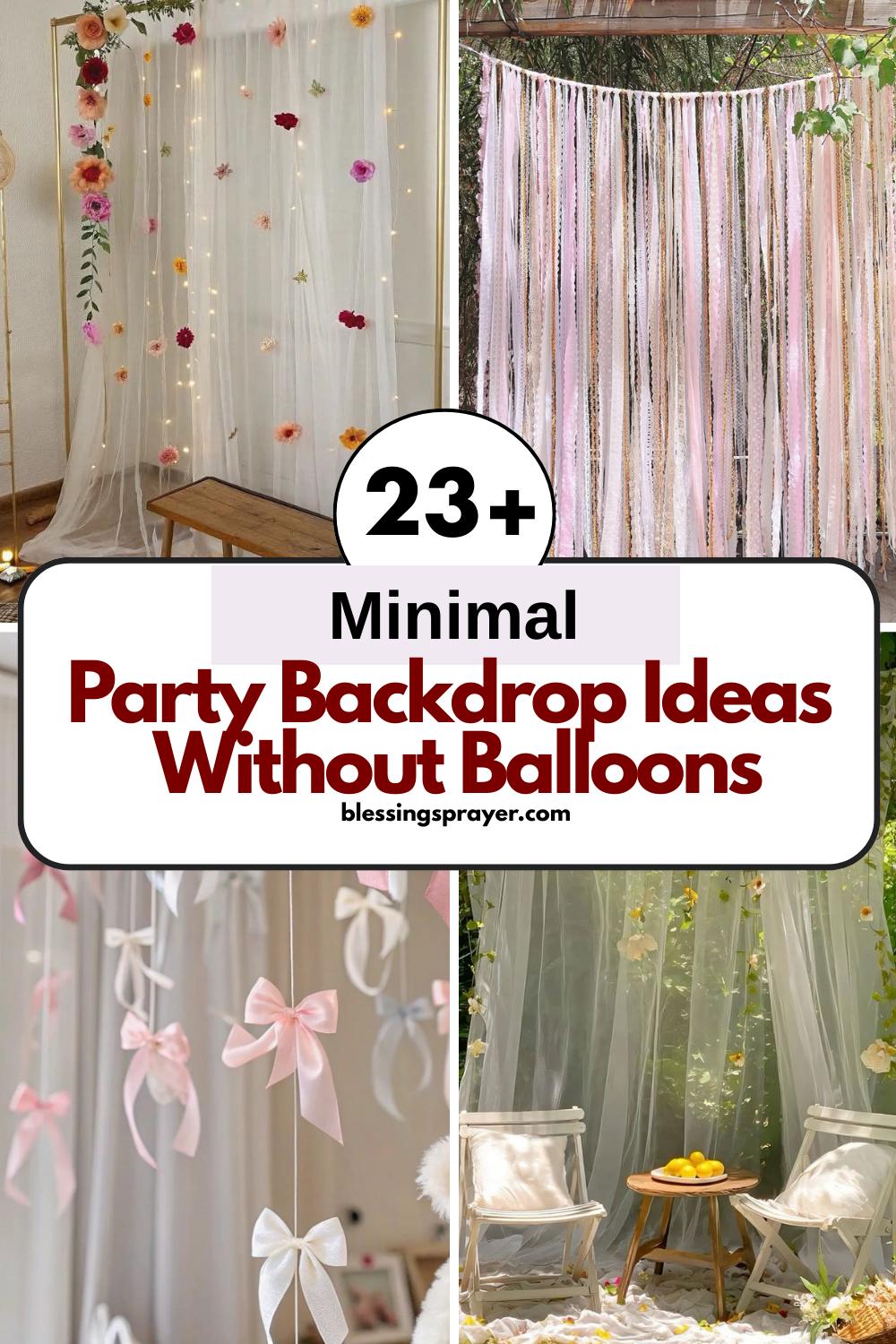 23+ Minimal Party Backdrop Ideas Without Balloons - † ️️ Daily ...