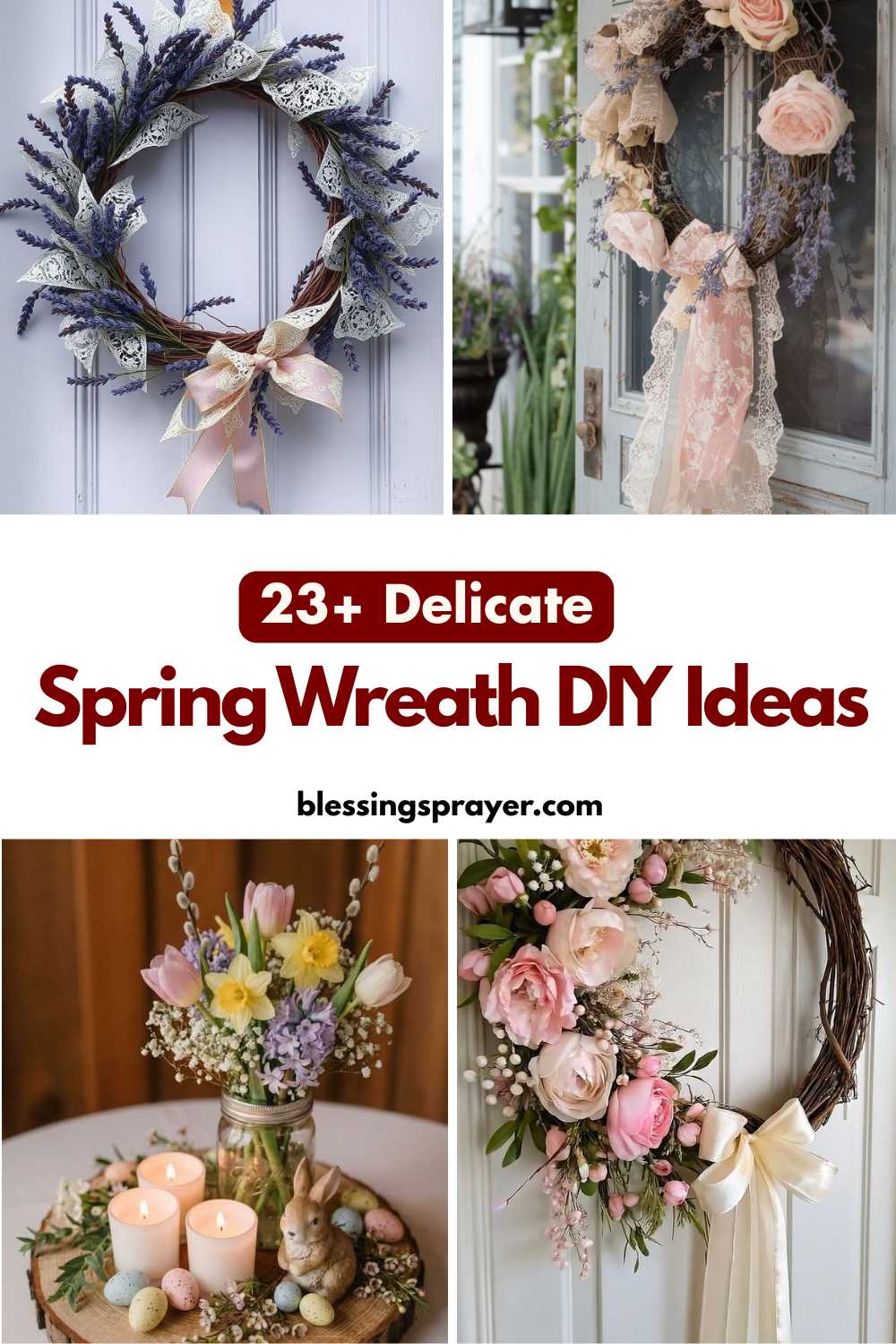 23+ Delicate Spring Wreath DIY Ideas - † ️️ Daily Blessings Prayer ️