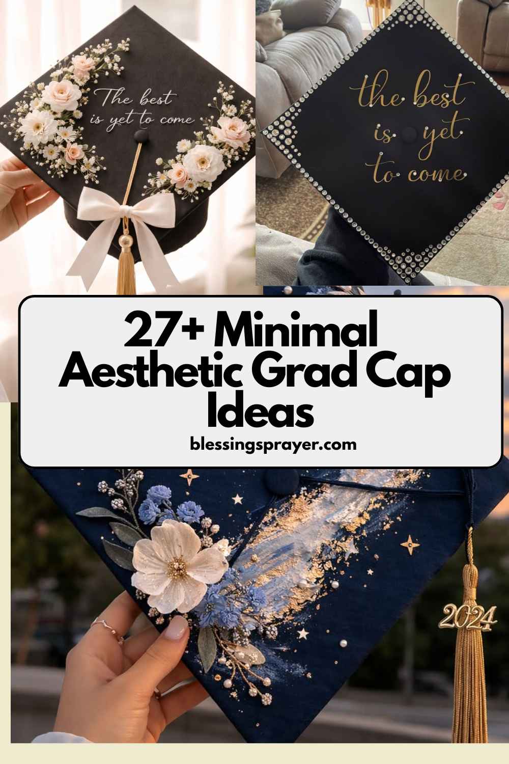 27+ Minimal Aesthetic Grad Cap Ideas - † ️️ Daily Blessings Prayer ️